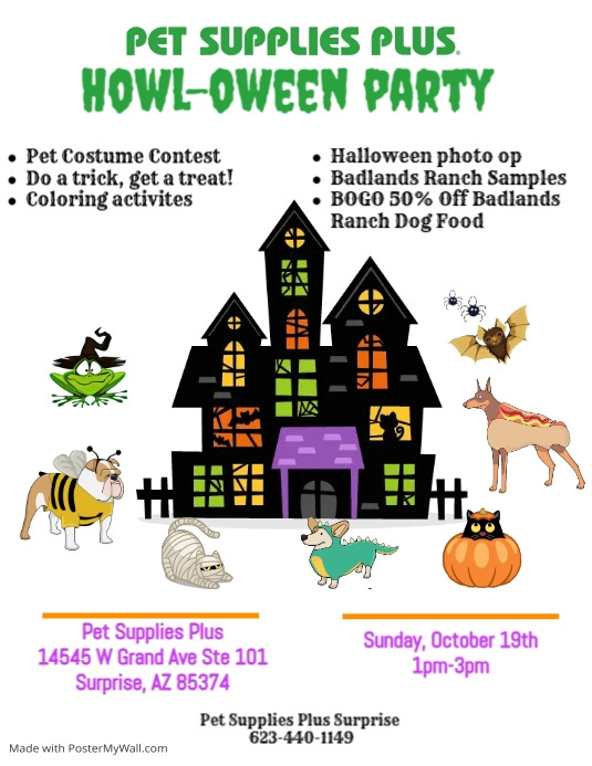 Dog Daycare Halloween Party Flyer Template | PosterMyWall