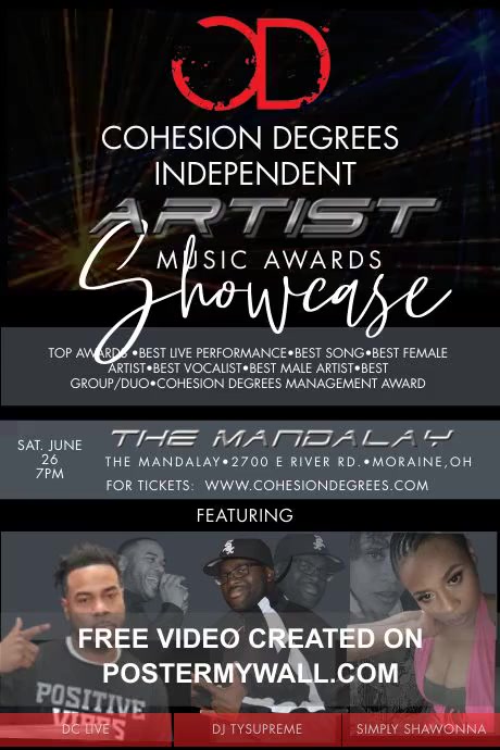 DJ Artist Showcase Event Poster Video | PosterMyWall