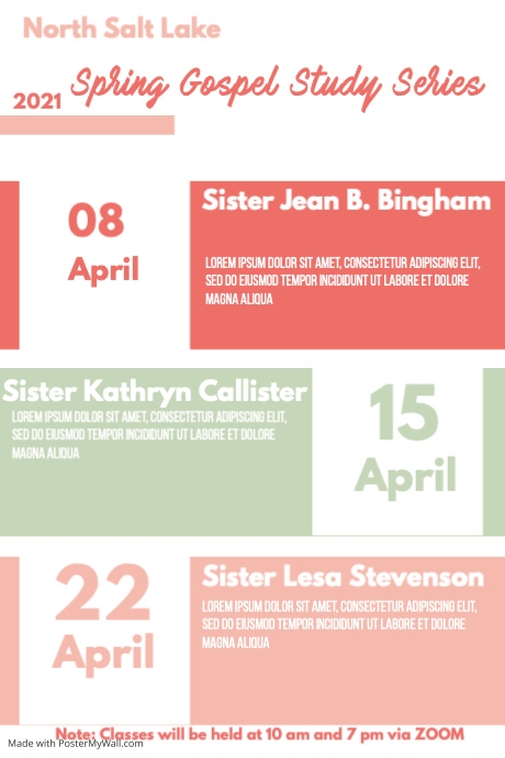 Copy of Template event calendar spring | PosterMyWall