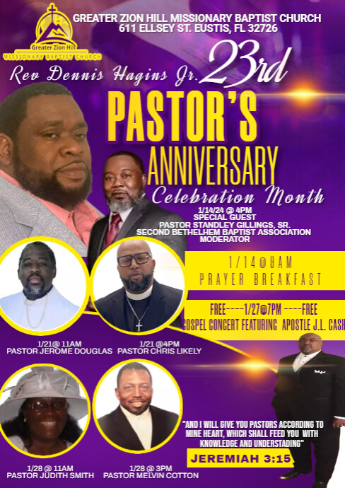 23 RD CHURCH ANNIVERSARY | PosterMyWall