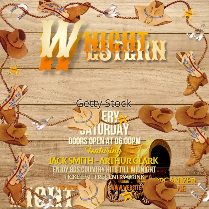 Western Night Instagram Post | PosterMyWall