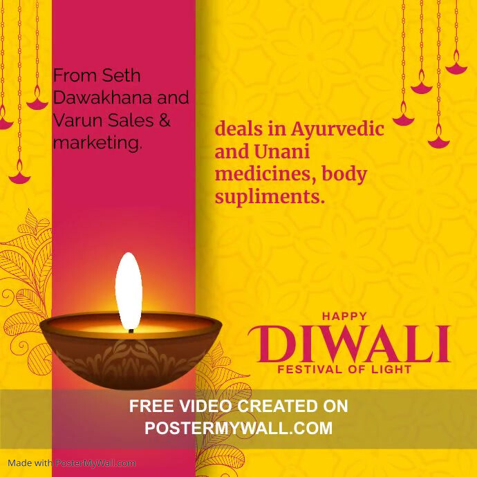 Diwali Festival Greeting Post Template | PosterMyWall