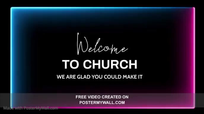 welcome to church digital display | PosterMyWall
