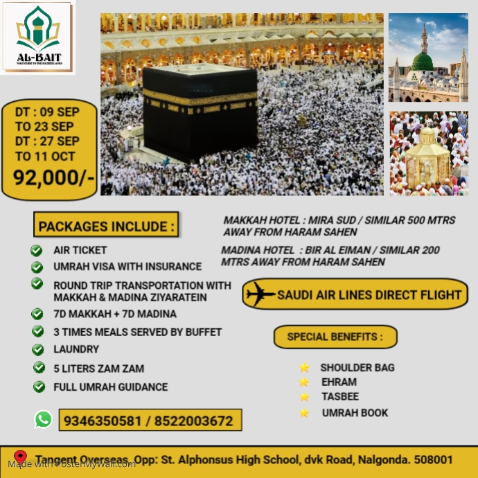 umrah package flyer ads template | PosterMyWall