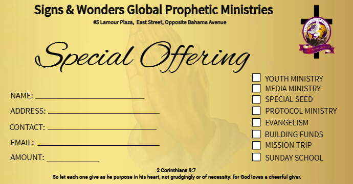 TITHE & OFFERINGS ENVELOPE (2) | PosterMyWall