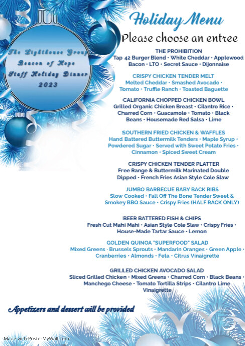 Chirstmas food menu card templata | PosterMyWall
