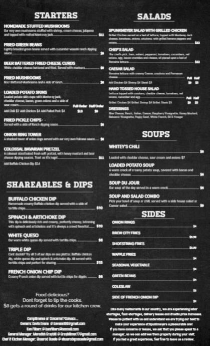 Page 1 menu | PosterMyWall