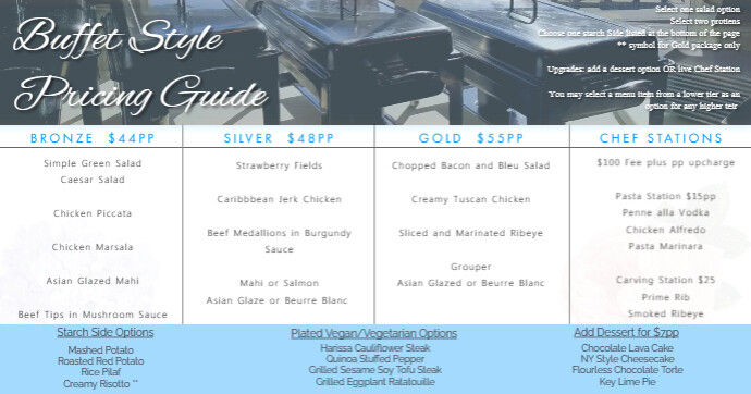 24' Buffet Style Options | PosterMyWall