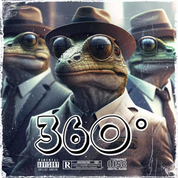 360° Album Cover lizard art trap mixtape rap Template | PosterMyWall