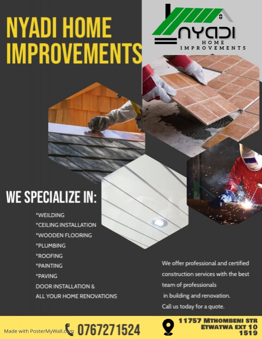 Copy of Copy of Home build and renovate company ad flyer | PosterMyWall
