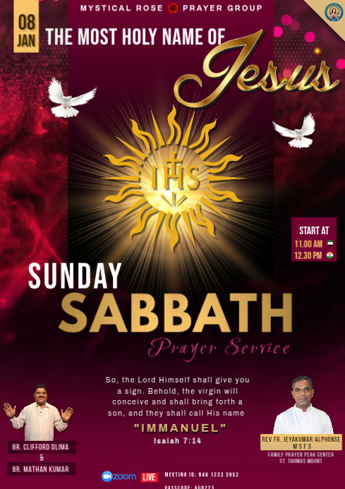 8-Jan-23 - Sabbath Sunday Service | PosterMyWall