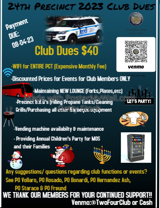 Club Dues $25 | PosterMyWall