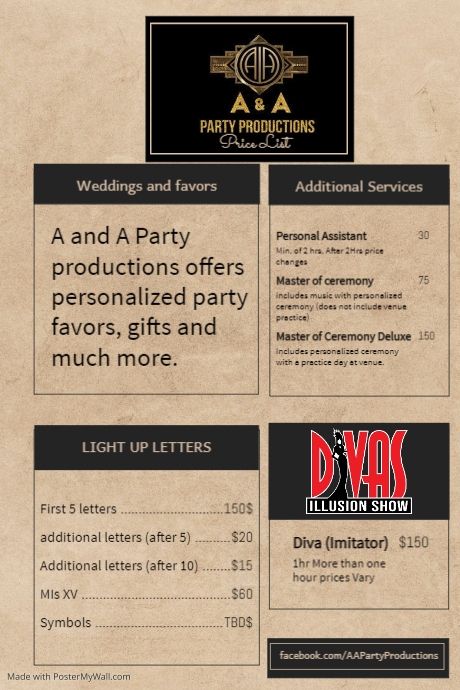 Copia de Business Price List Template Vintage | PosterMyWall