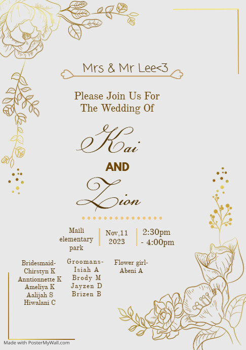 wedding invitation | PosterMyWall