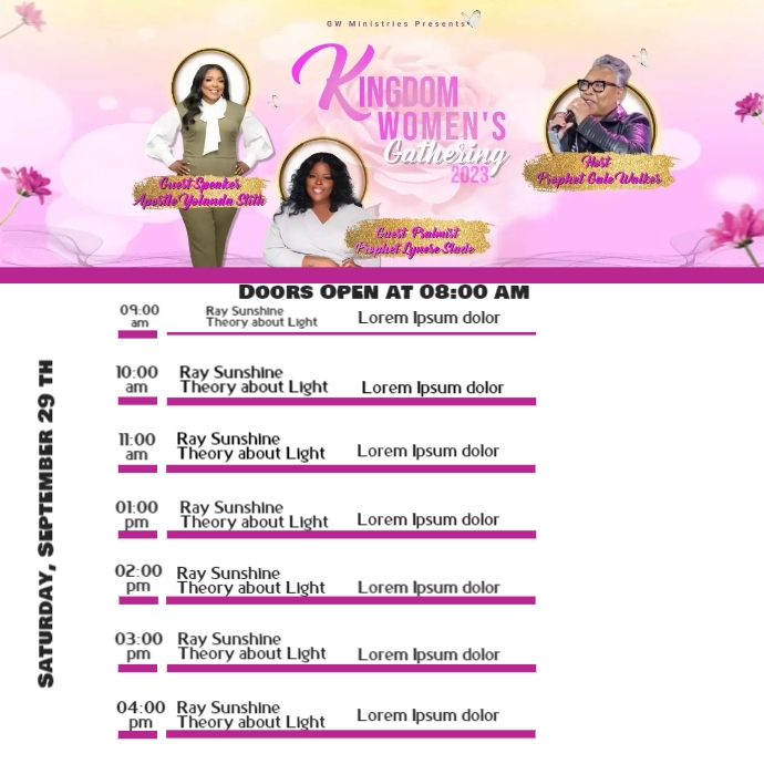 Speaker conference Time table planner | PosterMyWall