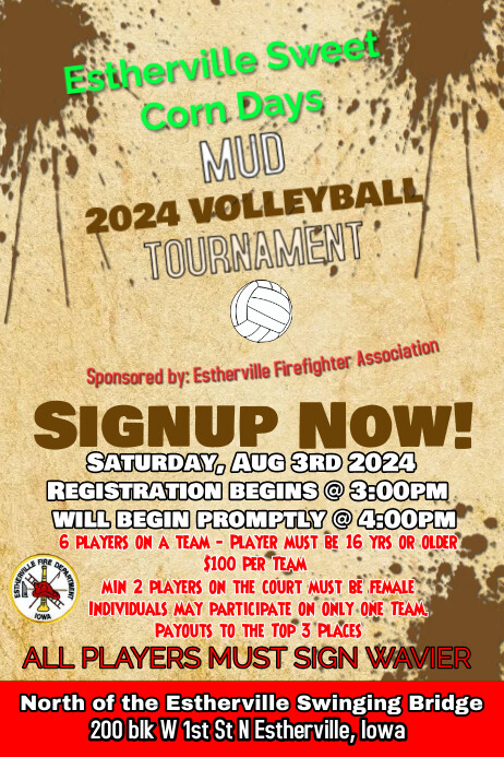 mud Volleyball Fundraiser | PosterMyWall