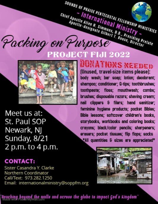 Pack on Purpose (Project Fiji) | PosterMyWall