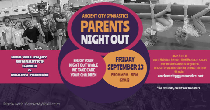 Parents Night Out Facebook Shared Image | PosterMyWall