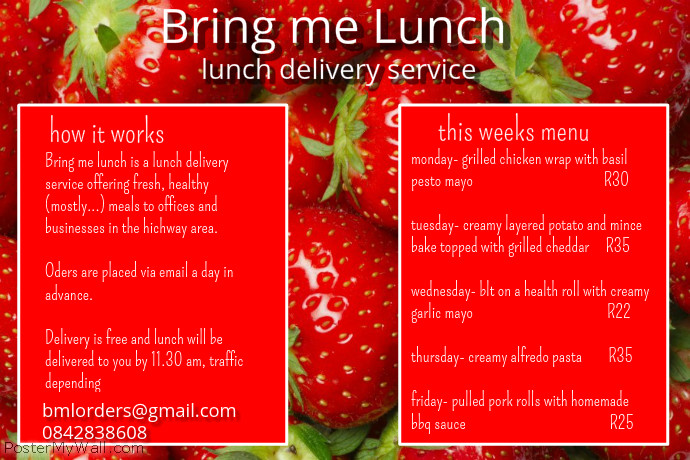 Copy of Bring me lunch | PosterMyWall
