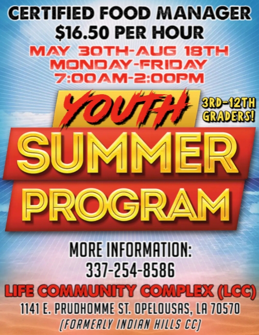 YOUTH SUMMER PROGRAM | PosterMyWall