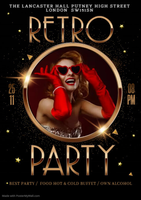RETRO PARTY POSTER | PosterMyWall