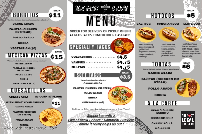 Restaurant Menu | PosterMyWall