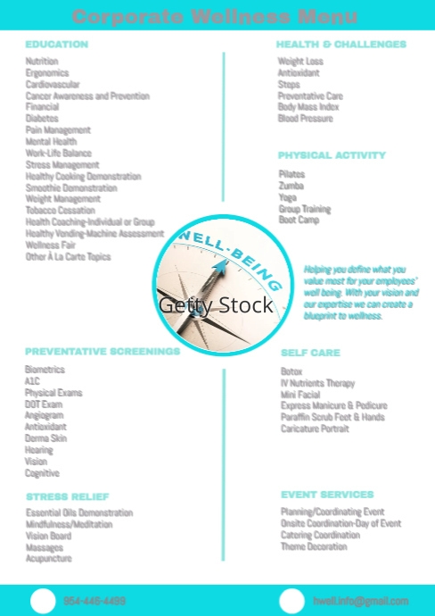Copy of Hwell Wellness Menu | PosterMyWall
