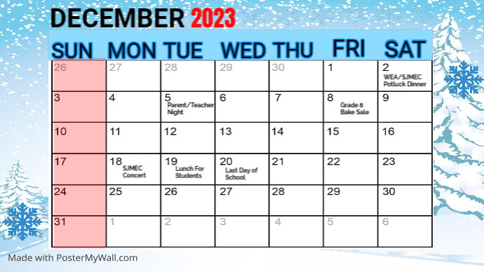 Calender december | PosterMyWall