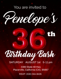 36th birthday Template | PosterMyWall