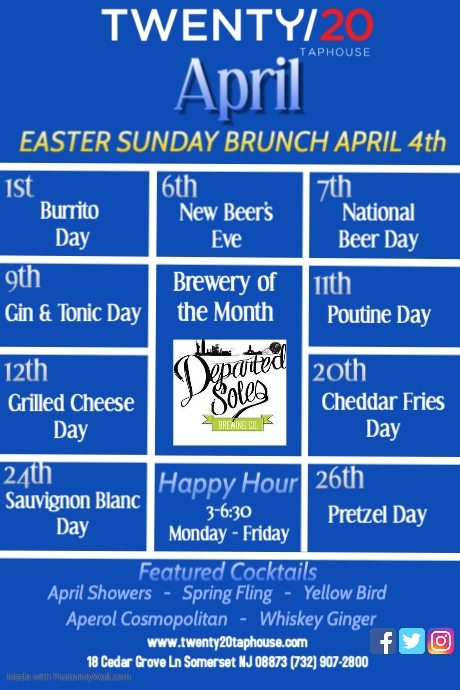 Copy of April Upcoming Events Calendar | PosterMyWall