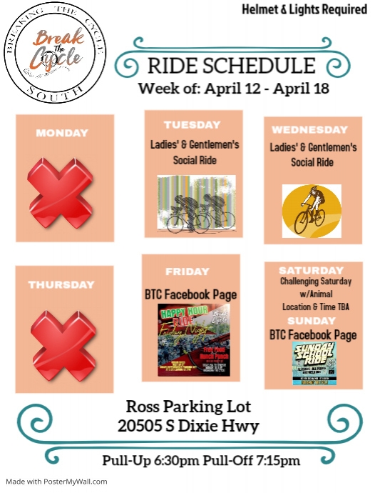 Copy of weekly class schedule | PosterMyWall