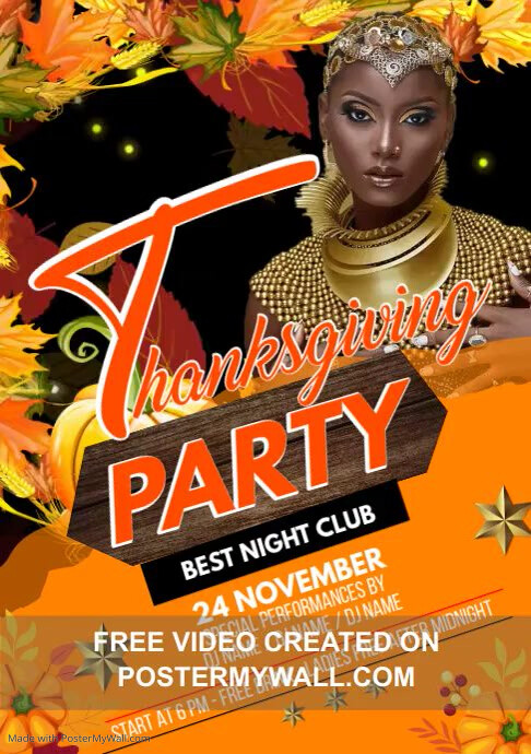 thanksgiving party | PosterMyWall