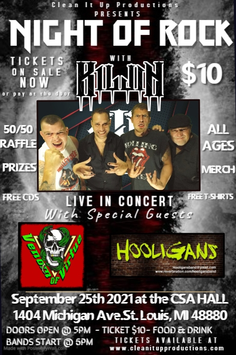 Copy of Copy of Rock Heavy Metal Concert Band Flyer Template | PosterMyWall