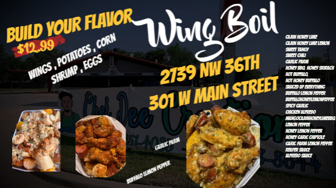 Spicy Chicken Wings Social Food Ad Promo Post (1) | PosterMyWall