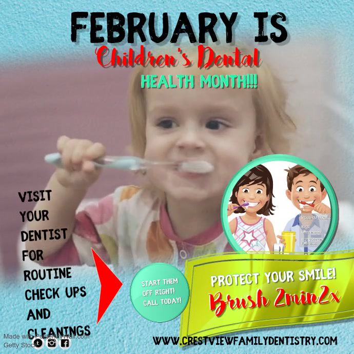 Children's Dental Health Month | PosterMyWall