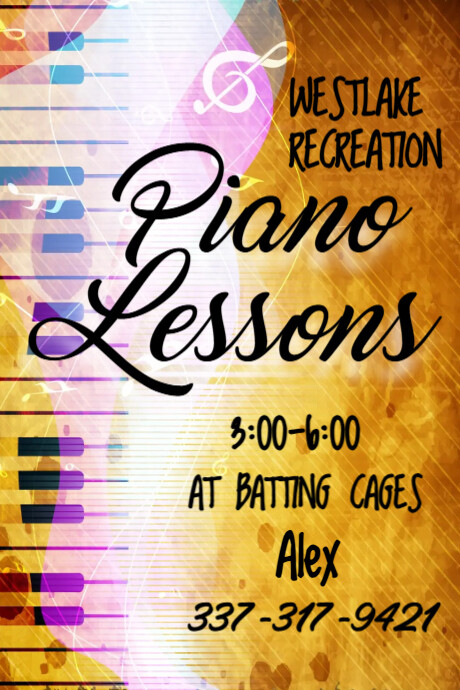 piano lessons template | PosterMyWall