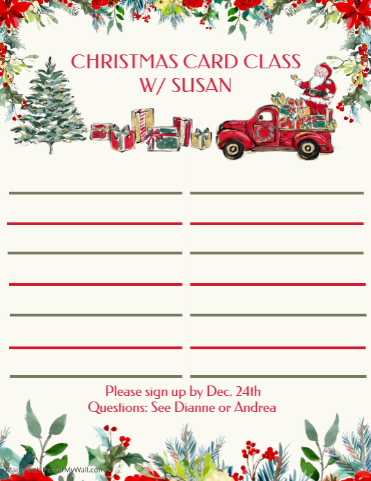 Copy of Christmas Volunteer Sign-Up List | PosterMyWall
