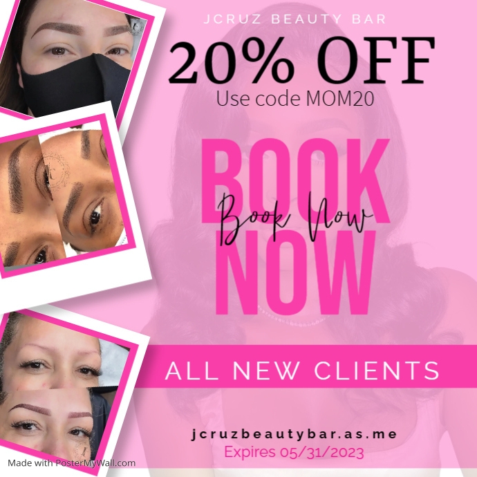 Book Now Pink Instagram Post v.1 | PosterMyWall