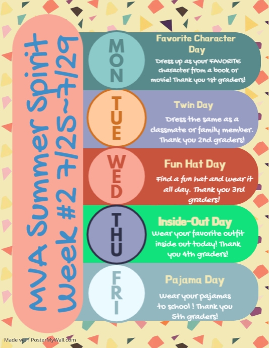 Spirit Week Flyer | PosterMyWall