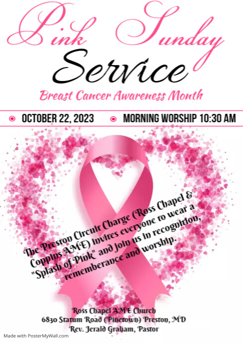 Copy of Pink sunday service | PosterMyWall