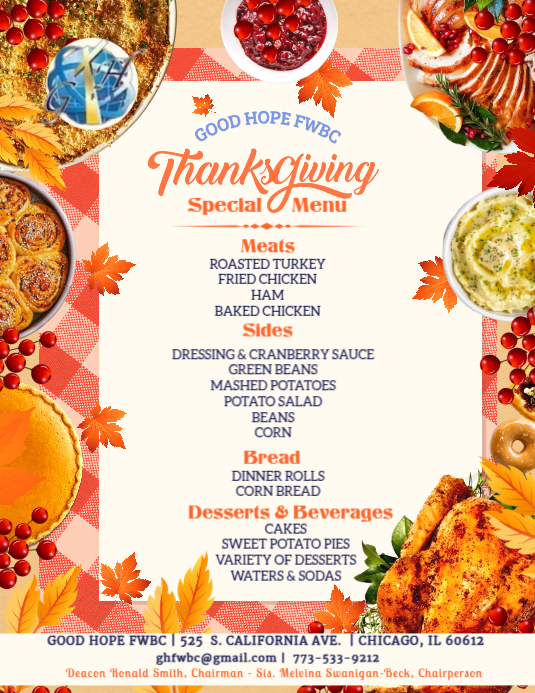 Thanksgiving Menu Card Template | PosterMyWall
