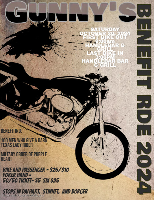 motorcycle run rally flyer template | PosterMyWall