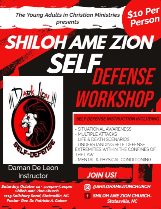Women's Self Defense Flyer Template (1) | PosterMyWall