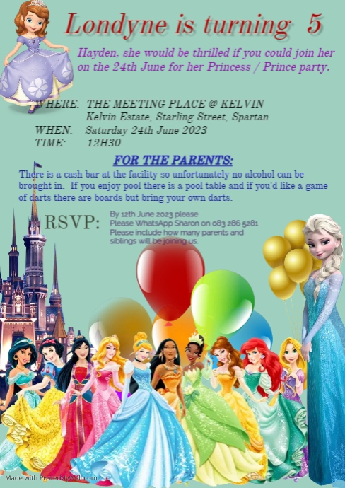 Princess Birthday Card | PosterMyWall