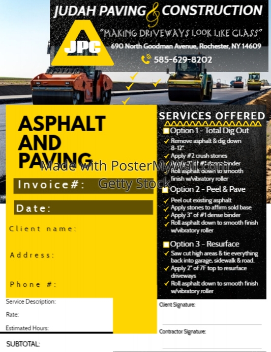 Copy of asphalt and paving services advertisement | PosterMyWall