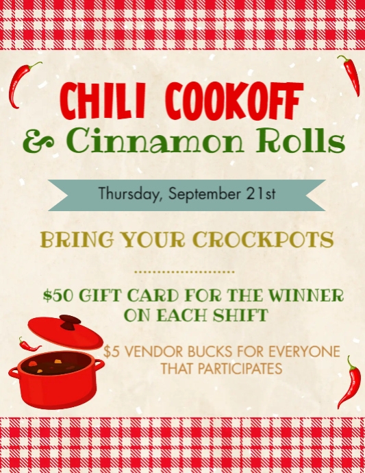 Chili Cookoff Fundraiser Flyer Postermywall