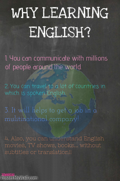 WHY LEARNING ENGLISH? | PosterMyWall