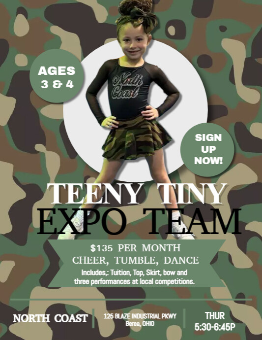 Camo Party Club Flyer Template | PosterMyWall