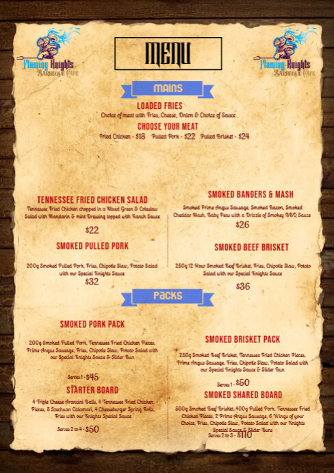 Copy of Main Menu Side 2 | PosterMyWall