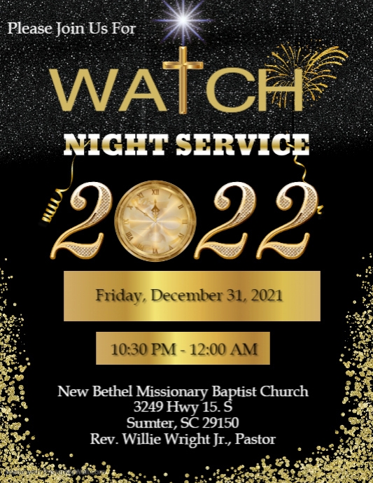 Copy of Watch Night Service | PosterMyWall